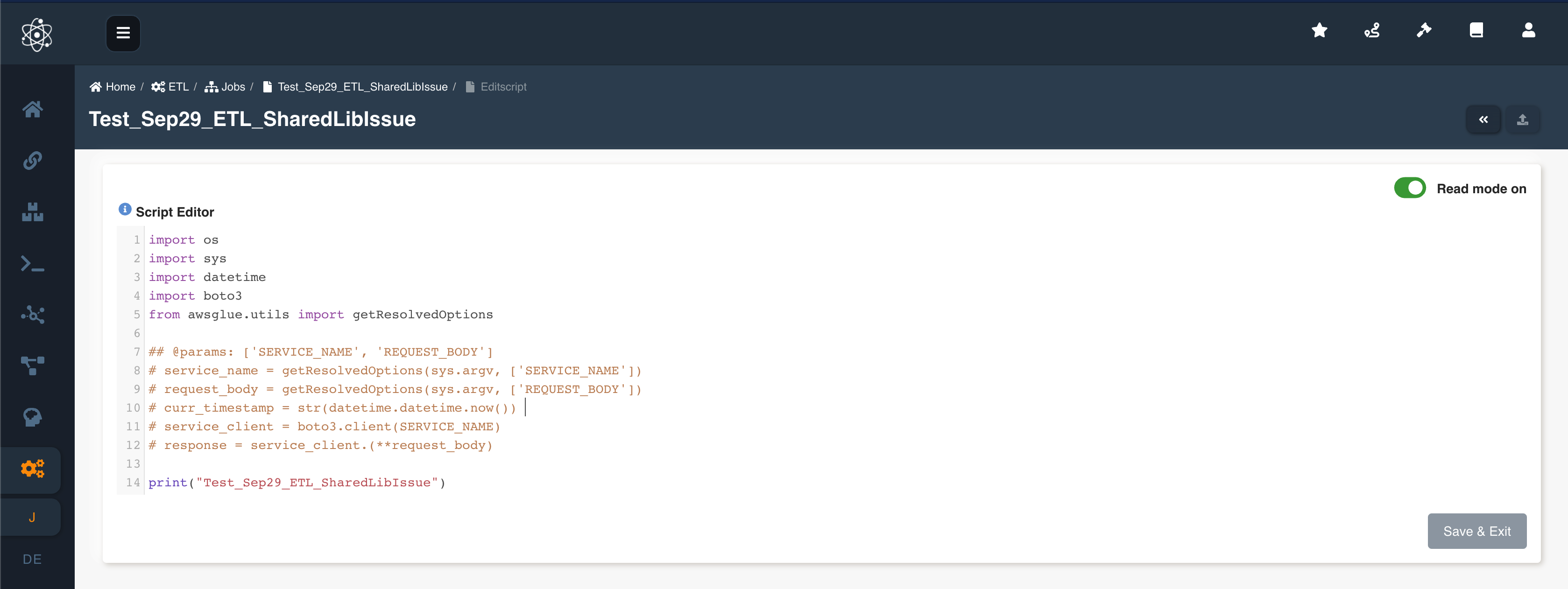 ETL Jobs | Amorphic Docs