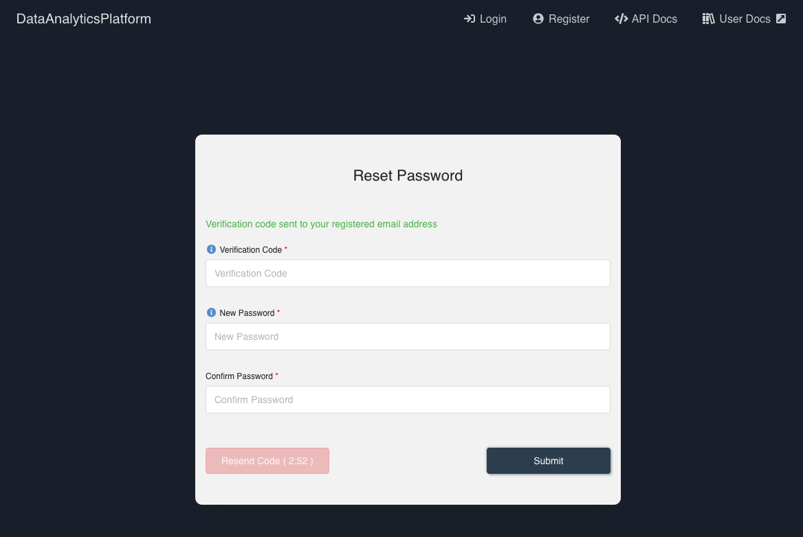 Forgot Password | Amorphic Docs
