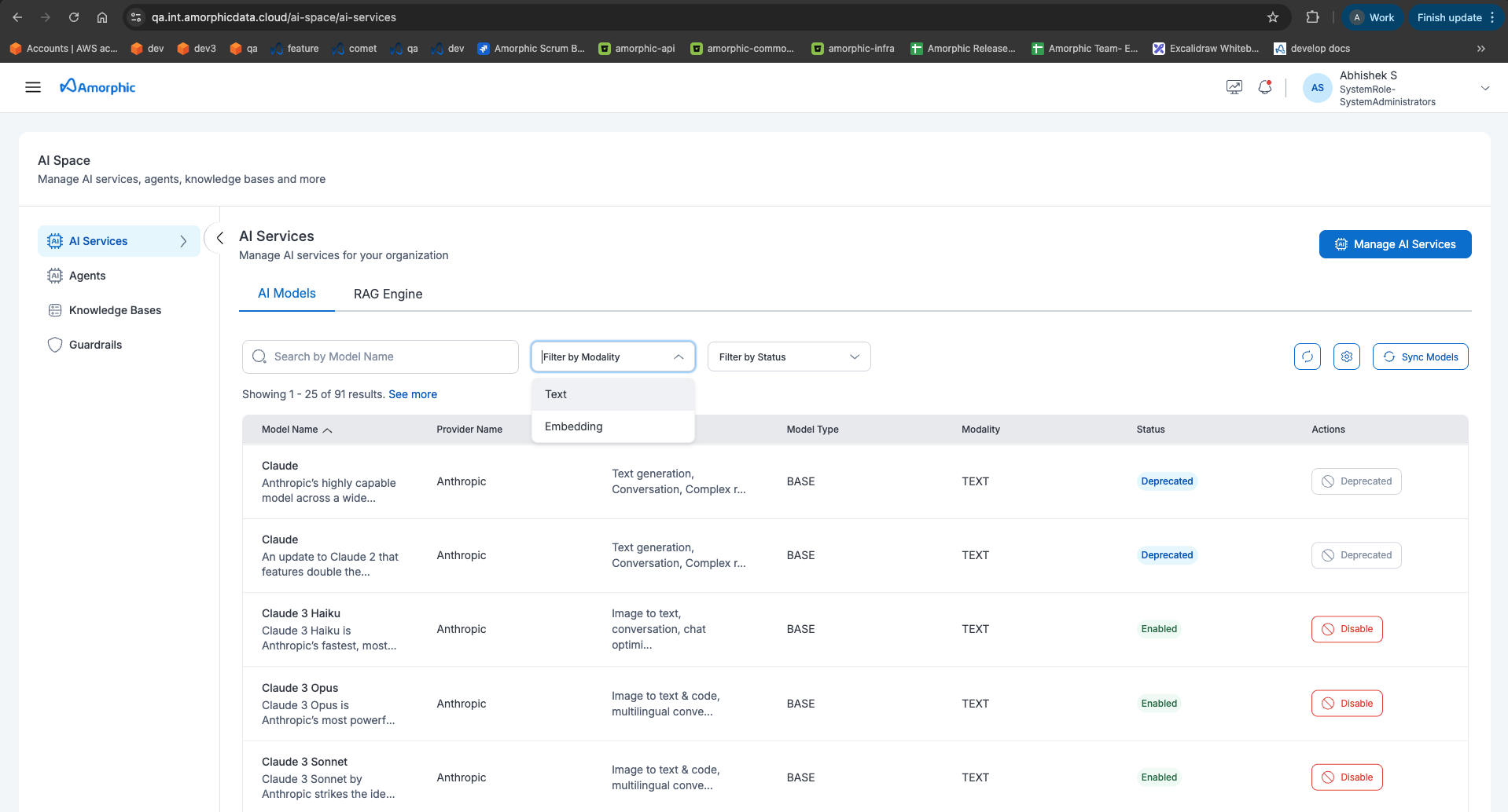 AI Services | Amorphic Docs